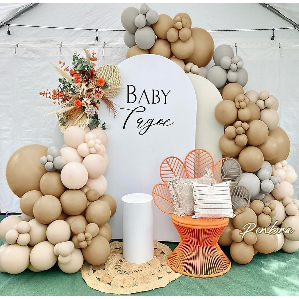 Neutral Balloon Boho Nude Double Stuffed Beige Cream Tan Balloons Balloon Garland Blush Ivory White Sand Balloon Arch Kit for Baby Shower Gender Reveal Bridal Shower Birthday Wedding Party Decorations