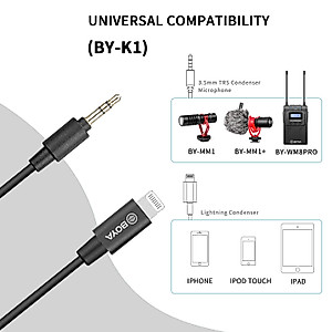 Wireless Lavalier Microphone System for iPhone 11 8 x 7 6 Camera, BOYA Dual-Channel 2 Transmitter & 1 Receiver for DSLR Recorder Samsung Smartphone Youtube Street Interview Facebook Livesteam Vblog