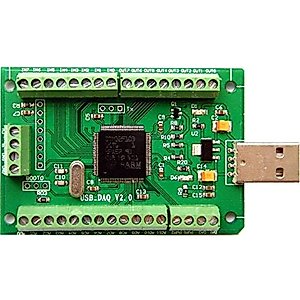 Occus - Cables Mini USB DAQ Data Acquisition Module 0-3.3V Analog 12 ADC, 2 DAC, Digital 8DI 8DO, PWM Input Output, Counter, Screw Terminal - (Cable Length: Other)