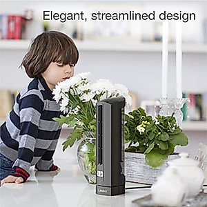 Lasko Air Stik Oscillating Tabletop Fan, Ultra-Slim Design, 2 Quiet Speeds, for Bedroom, Dorm Rooms, Office, 14", Black, T14200