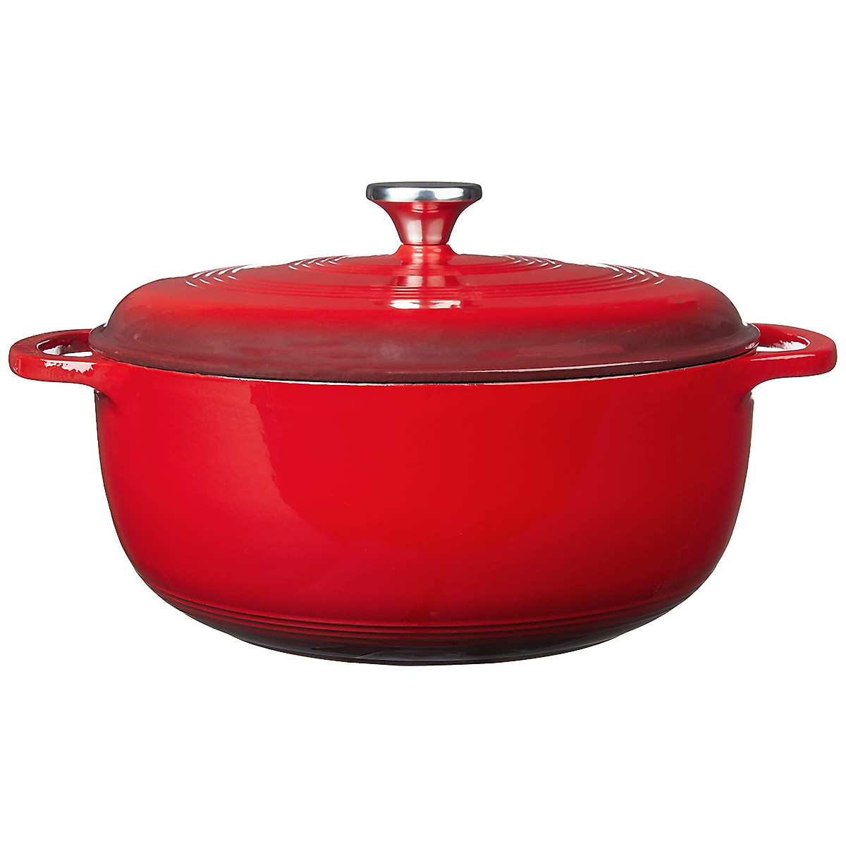 Lodge EC7D43 Enameled Cast Iron Dutch Oven, 7.5-Quart, Island Spice Red & Enameled Cast Iron and Stoneware Care Kit, 12 oz