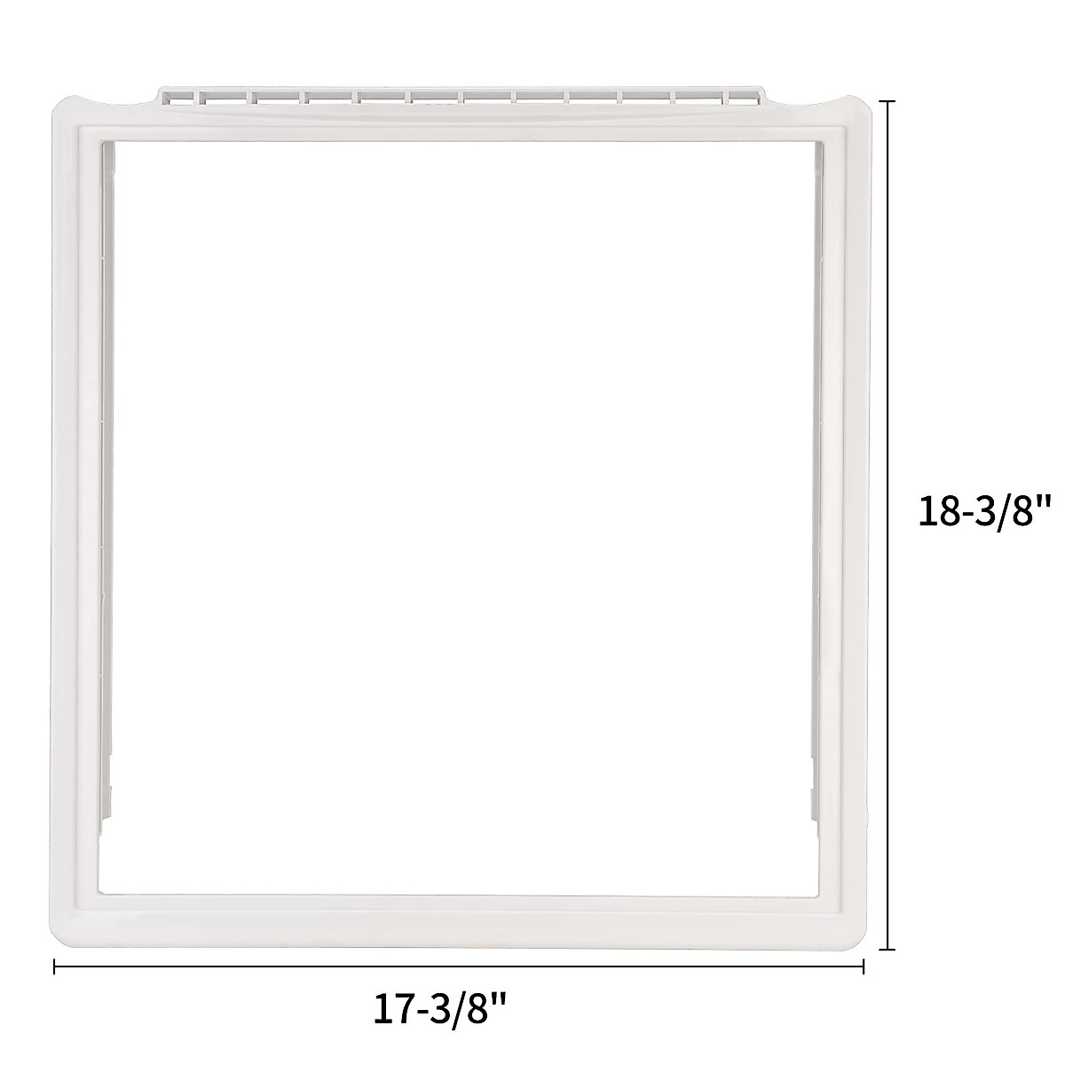 New Updated 241969501 Crisper Pan Cover,Shelf Frame without Glass Refrigerator For Frigidaire Refrigerator 17-3/8" x 18-3/8" Replace# AP4433007,1512992,PS2363832