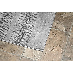 Garland Rug Essence Nylon Washable Bathroom Rug, 30-Inch by 50-Inch, Platinum Gray