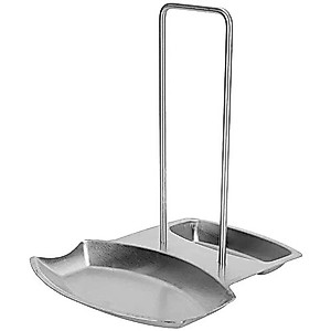 DRNKS Spoon Frame Stand Lid Organizer Lid Storage Rack 304 Stainless Steel Thick Pot Lid Stand for Home Kitchen Applicable to kitchen stove