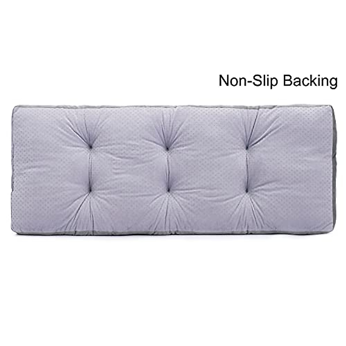 JAMPAYANG Bench Cushion, Non-Slip Tufted Bench Cushions for Swing, Shoe Storage, Window Seat (36"x14", Grey)