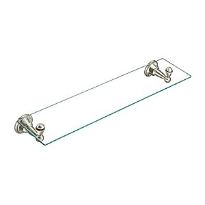 Moen DN6890BN Sage Glass Bathroom Vanity Shelf, Brushed Nickel