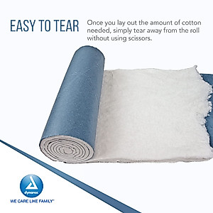 Dynarex Cotton Roll – Non-Sterile, Soft and Absorbent Cotton in an Easy to Tear & Use Roll, 1-pound, 12” x 56", White, 1 - Dynarex Cotton Roll