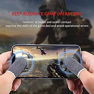 Newseego Mobile Game Controllers Finger Sleeve, Breathable Anti-Sweat Soft Touch Screen Finger Sleeve Sensitive Shoot and Aim for Rules of Survival/Knives Out for Android & iOS [12 Pack]