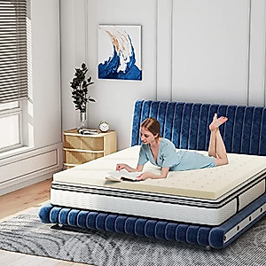 Giantex Bed Mattress Topper, 3 Inch Thickness Soft Mattress Pad, Queen Bed Topper