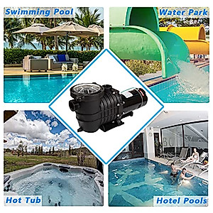 TOPWAY 2HP 110v Swimming Pool Pump 111GPM Filter Garden lnground and Above Ground Pools Water Pump