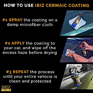 IBIZ Ultimate Ceramic Coating Car Wax - Spray Wax Paint Sealant - SiO2 Advanced Technology For Unparalleled Shine & Protection