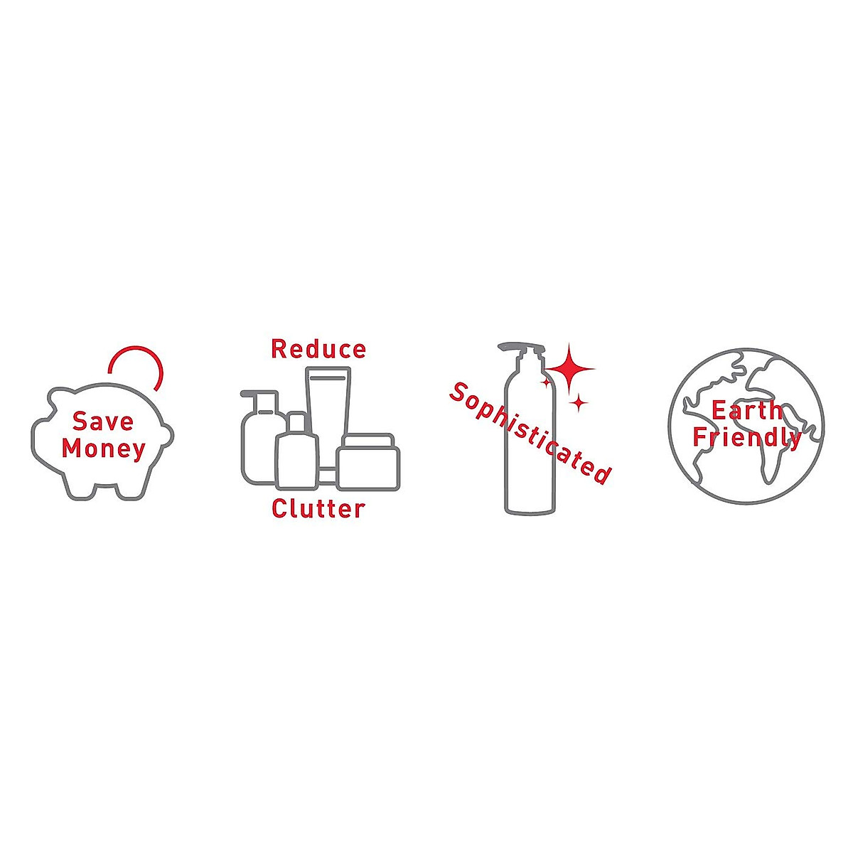 Beast Bottle - Reusable 16oz Eco-Friendly Shower Bottle Made From Durable Recycled Aluminum - Refillable with Tame The Beast Shampoo Conditioner Body Wash Liquid Soap Shaving Cream