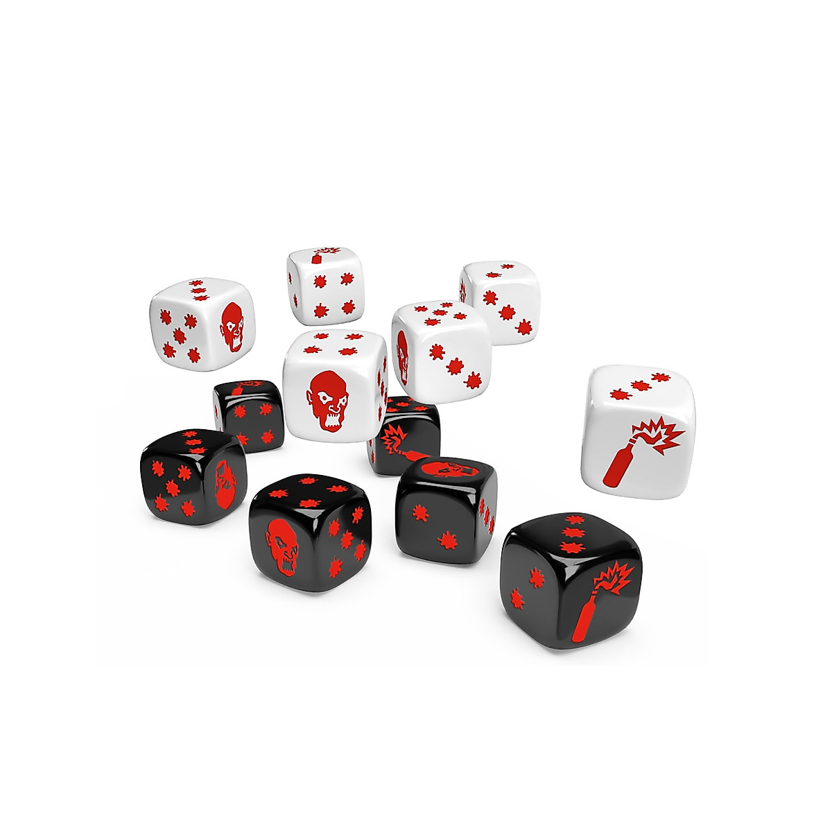 CMON Zombicide 2nd Edition Special Black and White Dice | Strategy Board Game | Cooperative Game for Teens and Adults | Zombie Board Game | Ages 14+ | 1-6 Players | Avg. Playtime 1 Hour | Made by CMON