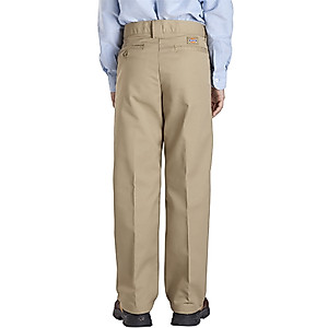 Dickies boys Slim Straight School Uniform Pants, Dark Navy, 7 US