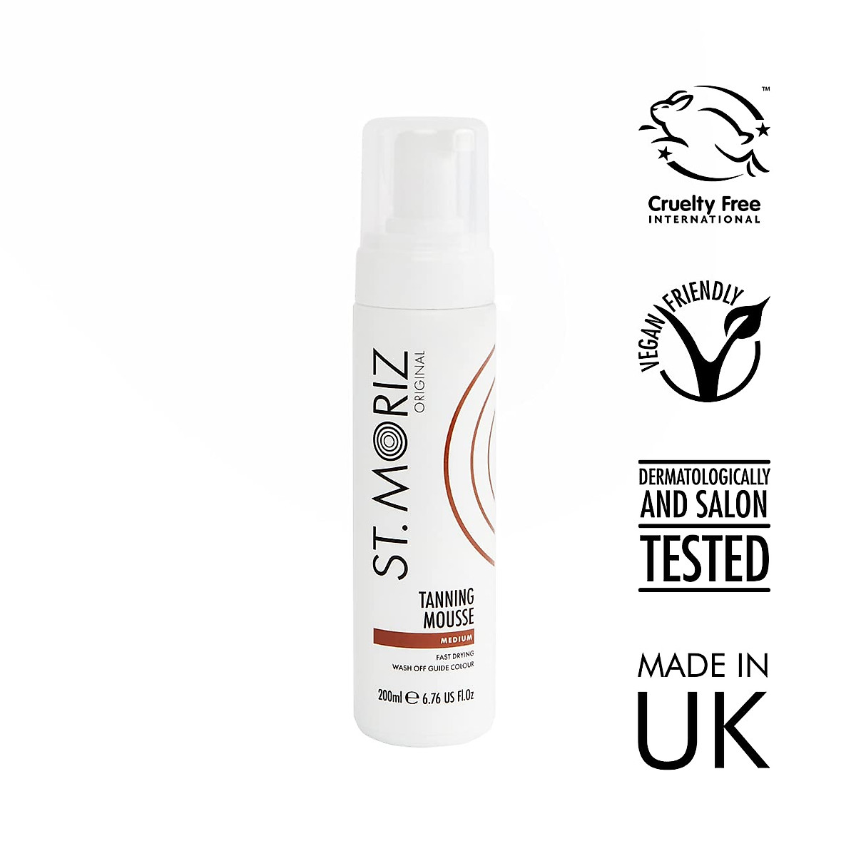 St Moriz 200ml Instant Self Tanning Mousse Medium (Medium Mousse)