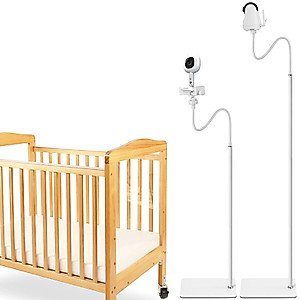 iTODOS Baby Monitor Floor Stand Holder Compatible with VAVA,Hipp,Nanit Pro Smart Baby Monitor & Flex Stand Baby Monitor,Keep Baby Away from Touching,Strong and Heavy Metal Materials,More Safety