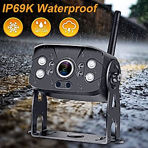 Yakry RV Backup Camera Wireless HD 1080P with 7 Inch Touch Key DVR Monitor for RVs,Campers,Trailers,Trucks Adapter For Furrion-Pre-wired RVs High-Speed Rear View Observation IR Night Vision Y27