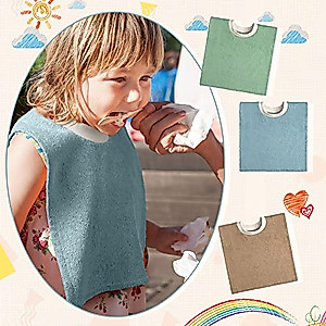 6 Pcs Pullover Baby Bibs Cotton Terry Toddler Bibs Absorbent Infant Bibs for Feeding and Drooling Towel Slip on Bib (Fresh Color)