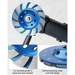 AOKLIT Diamond Concrete Grinding Wheel 4 1/2 inch, 12-Segment Concrete Grinding Wheel Disc for Angle Grinder Polishing and Cleaning Stone Concrete Surface, Stones, Cement, Marble