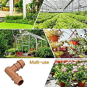 iRunning 18 Pieces Drip Irrigation 1/2" Tubing Elbow Fittings (17mm), Barbed Elbow Connectors for 1/2 Inch Irrigation Tubing (0.600" ID), Drip Line Elbows for Drip Sprinkler Garden Systems
