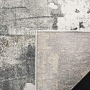 SAFAVIEH Vogue Collection Runner Rug - 2' x 12', Beige & Charcoal, Modern Abstract Design, Non-Shedding & Easy Care, Ideal for High Traffic Areas in Living Room, Bedroom (VGE141A)