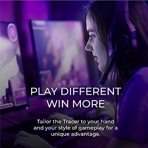 Swiftpoint Tracer Wired Gaming Mouse: 13 Programmable Buttons, 2 Pressure Sensors, Side Buttons, 12000 DPI, Mechanical Switches, Onboard Memory, 16 Game Profiles, RGB, Purple/Black for PC & Mac Gamers