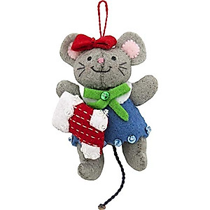 Bucilla 89288E Felt Applique Christmas Ornament Kit, Night Before Christmas, Set of 6