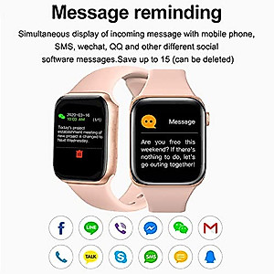 HCHLQL Smart Watch for Android iOS Compatible iPhone Samsung, 1.75'' Touchscreen Fitness Tracker Bluetooth Smartwatch with Call/SMS/Heart Rate/Pedometer for Men Women Kids (Orange)