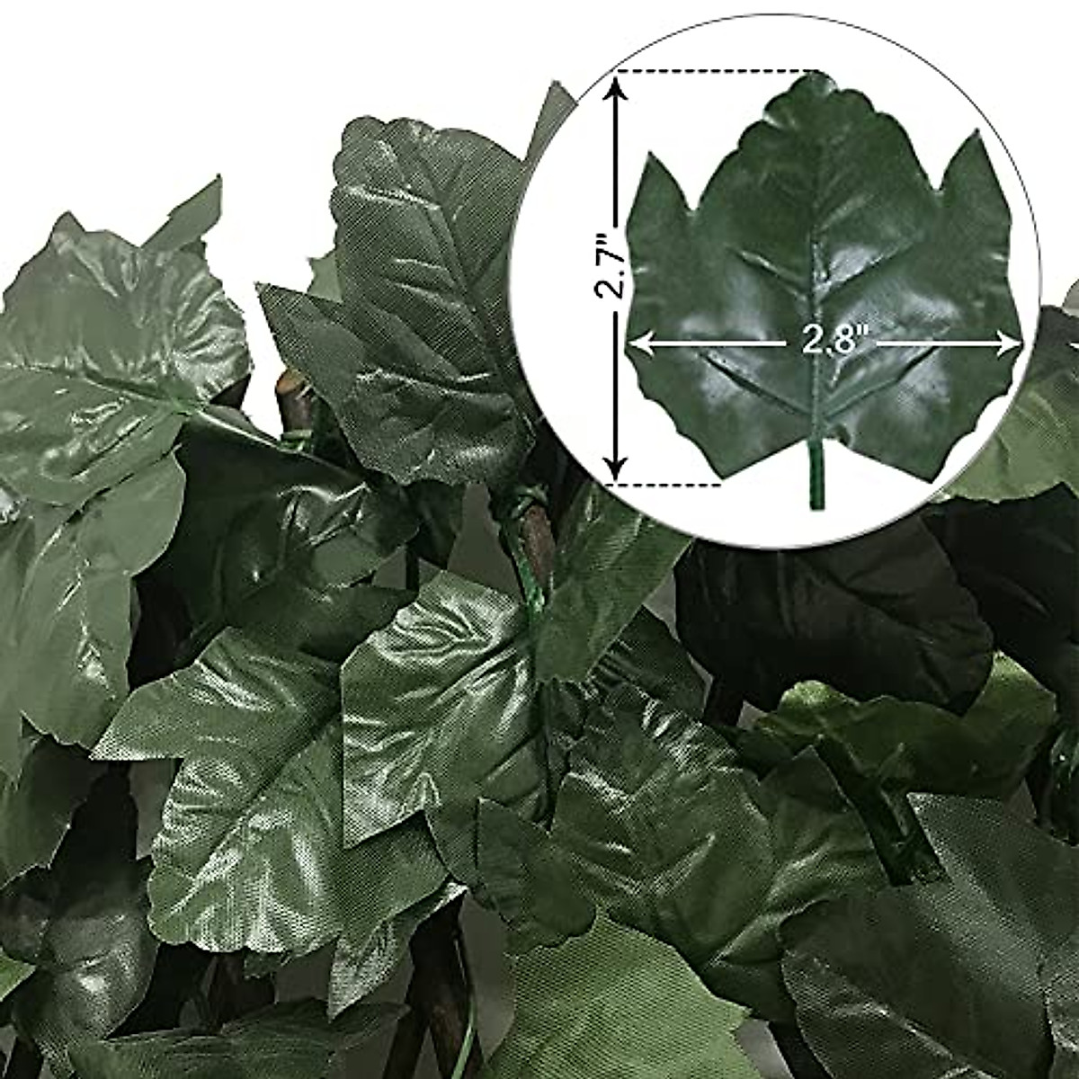Garden Land Artificial Leaf Faux Ivy Expandable/Stretchable Privacy Fence Screen (2PC,Ivy)…