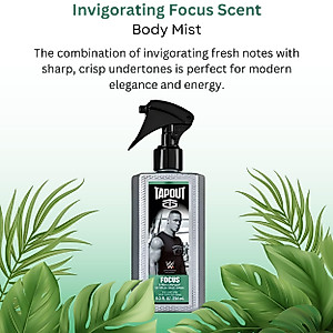 Tapout Focus Body Spray Perfume for Men – Refreshing Fragrance, 8 oz