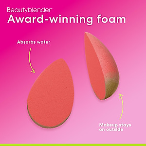 Beautyblender® | Beautyblusher Mid-Sized Beauty Blender Makeup Sponge for Cream & Powder Blush, Super-Soft Foam, Made in USA, Reusable, Washable, Streak Free Application, Vegan, Cruelty Free