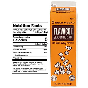 Ultimate Movie Night Popcorn Kit Bundle of Golden Barrel Butter Flavored Coconut Oil ( 32 oz ) and Flavacol Seasoning Salt ( 35 oz ) with 20 of Popcorn Bag (15 bags of 1 oz and 5 bags of 32 oz ) and Healthierr Sticker!!