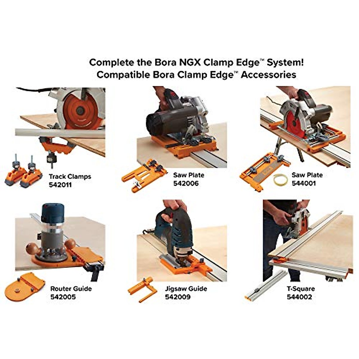 Bora Jigsaw Guide For WTX or NGX Clamp Edge. Use for making Straight Cuts & As A Steady Guide for your Jigsaw -542009