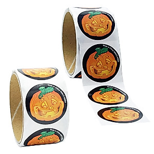 The Dreidel Company Halloween Decorating Face Stickers, Pumpkin, Trick-or-Treat, Make Jack-O-Lantern Sticker Face, Great for Arts and Crafts, Party Favors, 100 Assorted Stickers (Style 1)