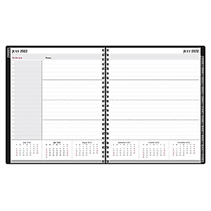 Office Depot® Brand 18-Month Academic Planner, 9" x 11", 30% Recycled, Black, July 2022 to December 2023