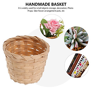 DOITOOL 20PCS Mini Woven Baskets for Treats and Decor, Mini Woven Baskets without Handles for Party Favors Crafts Decor (7.5x7.5x6cm) Khaki