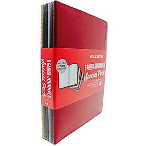 Moleskine Cahier Journals, 120 Ruled Pages, 7.5" x 9.75", 6 Pack