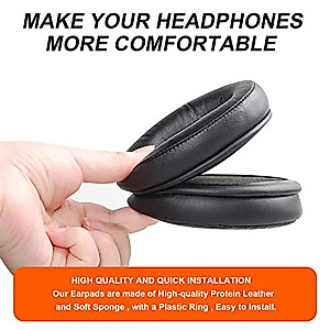 Gvoears Replacement Earpads Cushions for Sennheiser HD280 HD280 Pro HD281 HMD280 HMD281 Headsets Ear Pads, Professional Earpads Cushions, Soft Memory Foam and Premium Protein Leather(Black)