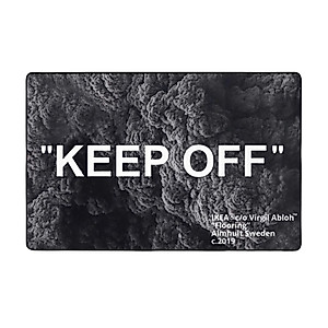 Keep Off Area Rug Black Gray Rug Modern 3D Printing Carpet Large Popular Anti- Slip Floor Mats for Livingroom Bedroom Playroom Office 3' x 4'