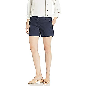 Nautica Women's Comfort Tailored Stretch Cotton Solid and Novelty Short, Navy, 10