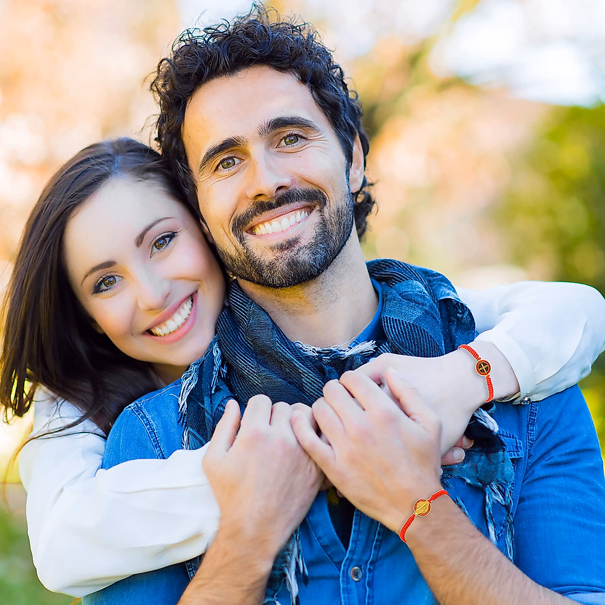 6 Pieces Religion Enamel Saint Benedict Bracelet Red Rope Bracelet Handmade Red Knot String Bracelets Luck bracelet Men Or Women As Gifts and Used in Prayer bracelet…