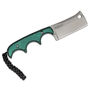 CRKT Minimalist Cleaver Fixed Blade Neck Knife, Bead Blast Finish, Retail Package 2383C