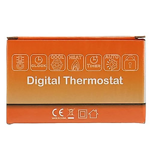 Wengart Underfloor Heating Thermostats Controller 7-Day Programmable with LCD Touch Screen WG505,AC230V 3A Work for Radiant Floor Heating Link Gas Boiler White