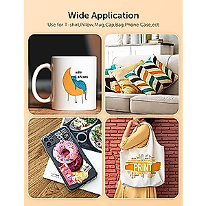 Hiipoo Sublimation Ink for EcoTank Supertank Inkjet Printers ET-2803 ET-2800 ET-2850 ET-2720 ET-4800 ET-2400 ET-3760 ET-15000 ET-4760 Heat Press Transfer on T-Shirt Mug (Autofill/ICC-Free/Anti-UV)