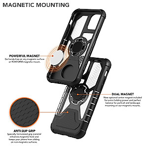 ROKFORM - iPhone 11 Case, Clear Apple Cases, Magnetic iPhone Cover with RokLock Quad Tab Twist Lock, Dual Magnet, Drop Tested Armor, Slim Crystal Series (Clear) (306120P)