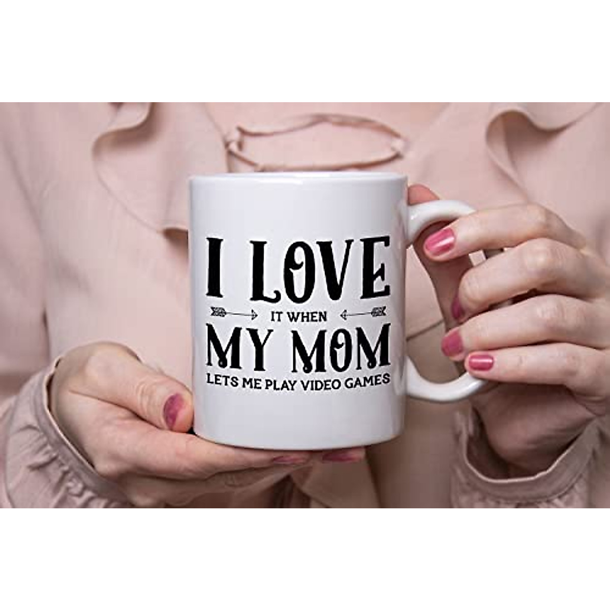 Video Gaming Mug, I Love It When My Mom Lets Me Play Video Games Geek Gamer Mugs, Gifts For Gamers, St Patrick's Day, Christmas, Birthday Gifts, Rude Sarcastic Tea Cup