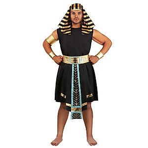 Fun Costumes Dark Pharaoh Costume - Plus Size Adult Egyptian Outfit - 2X - Black