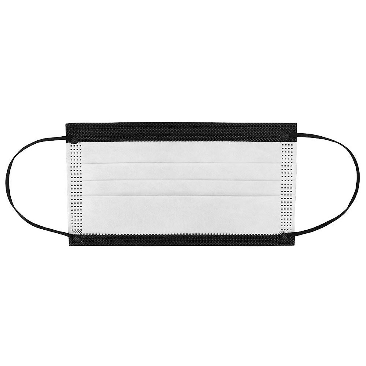 Global Glove Lightweight Face Mask, Black, Disposable, Food Contact Compliant, Polypropylene NW-M2, 50 masks