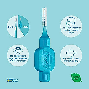 TEPE Interdental Brushes Original | Size 5-0.8mm | 1 Pack of 20 Brushes (0.6 mm, Blue)