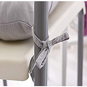 DPLLM Set of 6 Comfy Soft Chair Pads Seat Cushions Cover with Ties, Seat Pads Cushion Pillow Cotton Chair Pad Reversible 100% Polyeste 16" x 16" for Office, Home or Car Sitting